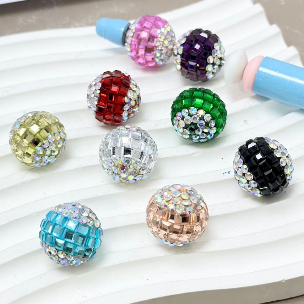 Bling Bling Shiny Colorful Square Rhinestones Mini AB Rhinestones Roun ...