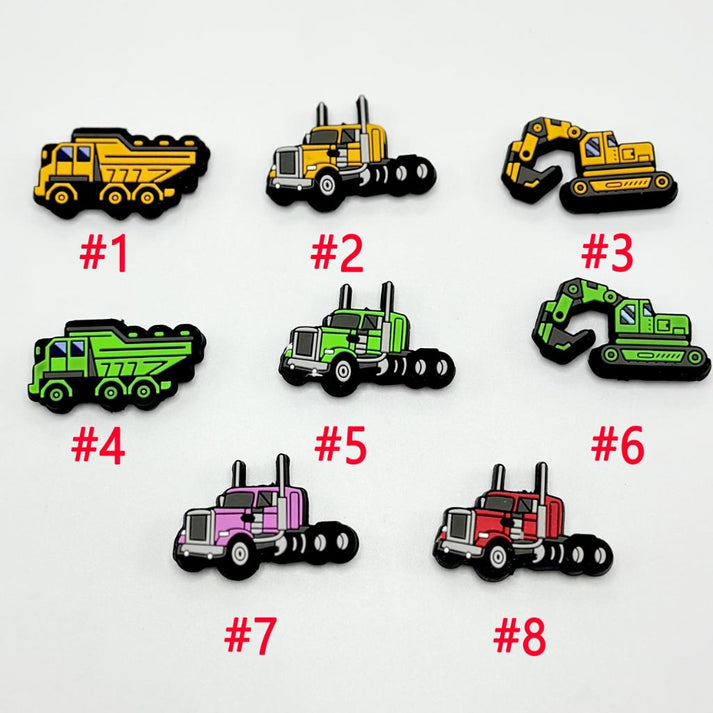 Mobile Machinery Shop Car Excavator Silicone Focal Beads, Random Mix ...