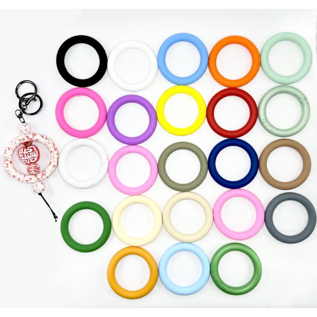 Soft Silicone Ring Frame Bead Circle Round Car Hanger Charm Loop 65mm ...