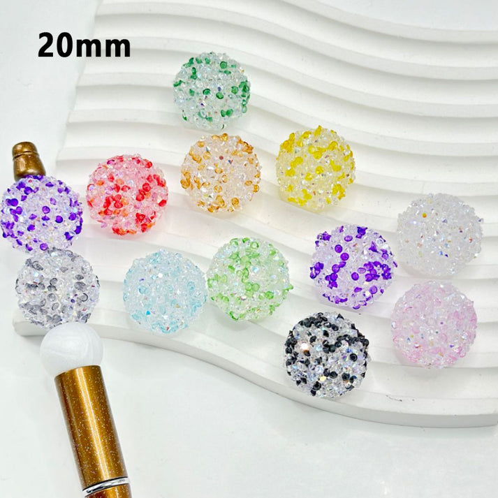 Bling Bling Colorful Sugar Round Acrylic Beads, 20MM – Beadable Bliss