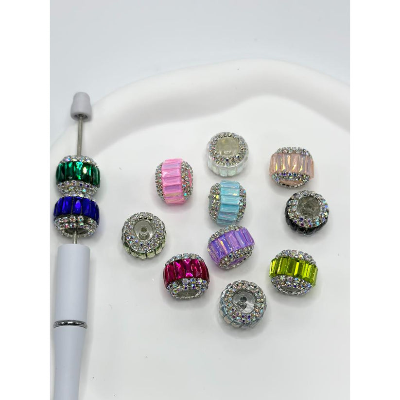 See Thru Acrylic Beads with Long Crystal Rhinestones, Chain, ZY ...