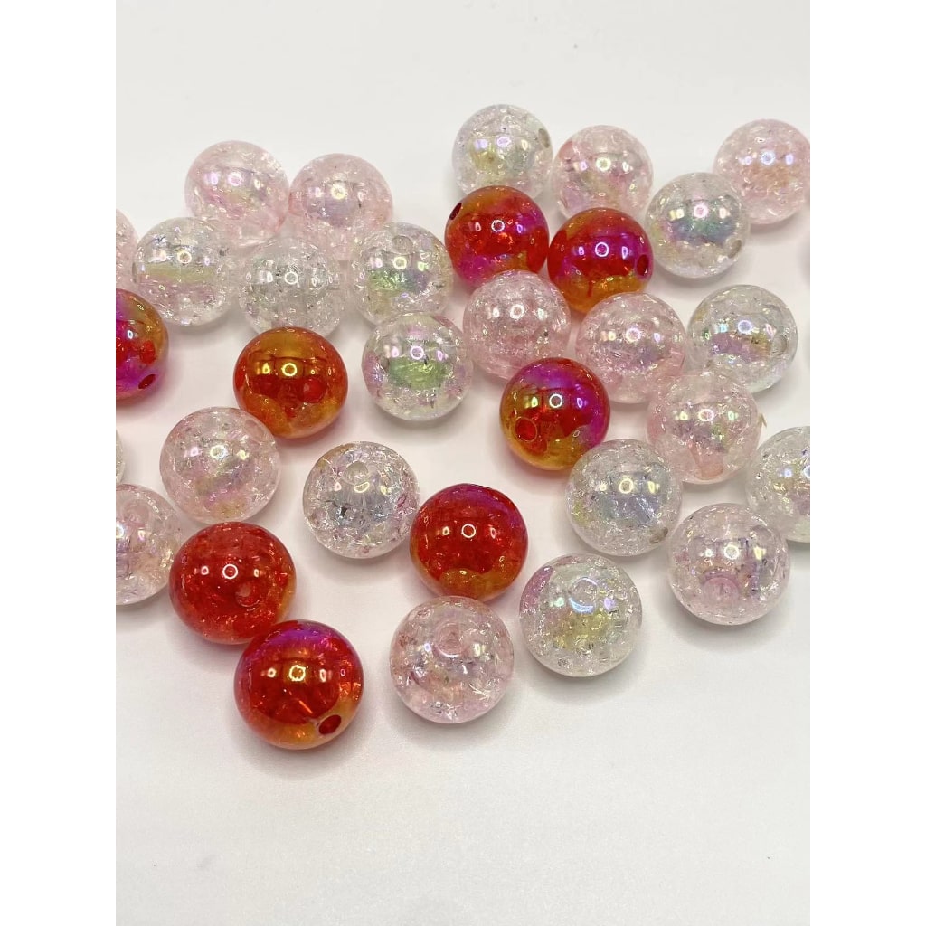 Acrylic Crackle Beads | Pink Crackle Beads | Engin's Wholesale Jewelry ...