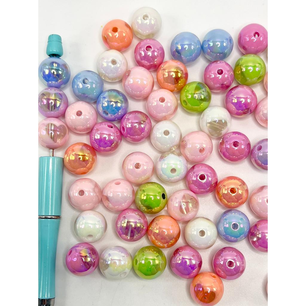 Candy Color Acrylic Beads with Double Sided See Thru Heart, Love, Rand ...