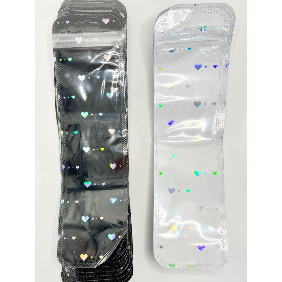 Star & Moon & Heart Resealable Ziplock Bags with Non Woven Fabric Back ...