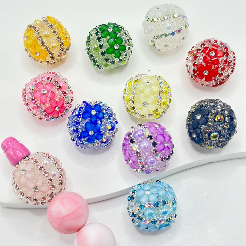 Exquisite Mini Cute Flowers Clear Rhinestone Inside Shiny Rhinestone C ...