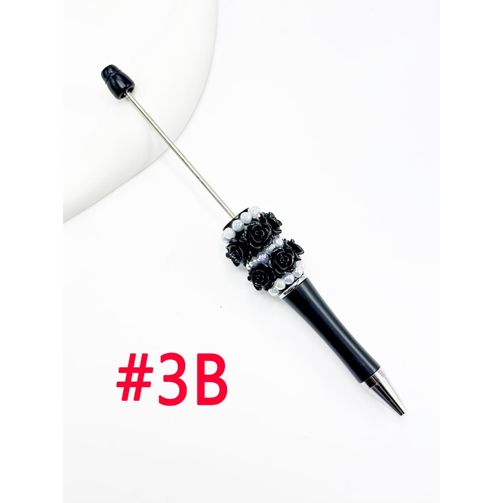 New Style DIY Beadable Pen with Small Flower Pearl in Solid & Ombre Co ...