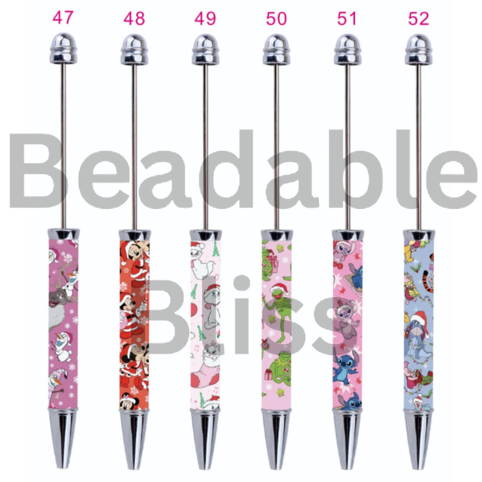 New Style DIY Plastic Beadable Pens with Cartoon Prints – Beadable Bliss