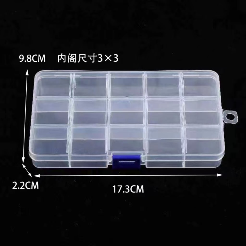 Bead Case, Clear Bead Box, Plastic Storage Jewelry Display Box, Size 9 ...