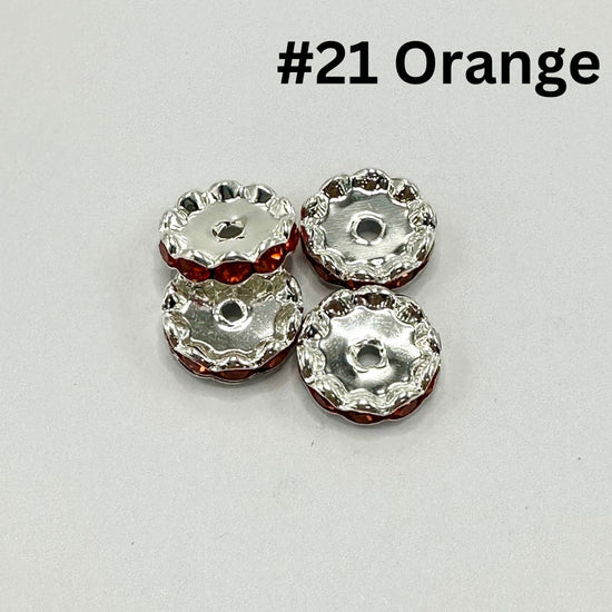 Metal Wavy Spacers with Rhinestones in Solid Colors, 12MM – Beadable Bliss