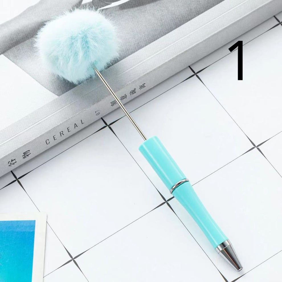 Pom Pom Pens with Pompom Pen Topper, Beadable Pens with Pon Pon Style ...