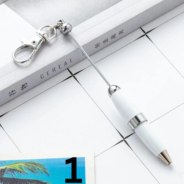 Keychain Pen, Metal Beadable Pens with Lobster Clasp, Keyring Beaded P ...