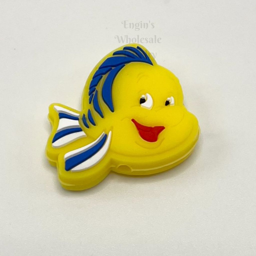 Fish Beads, Little Fish Ariel Nemo Flounder Silicone Focal Beads (Ship ...