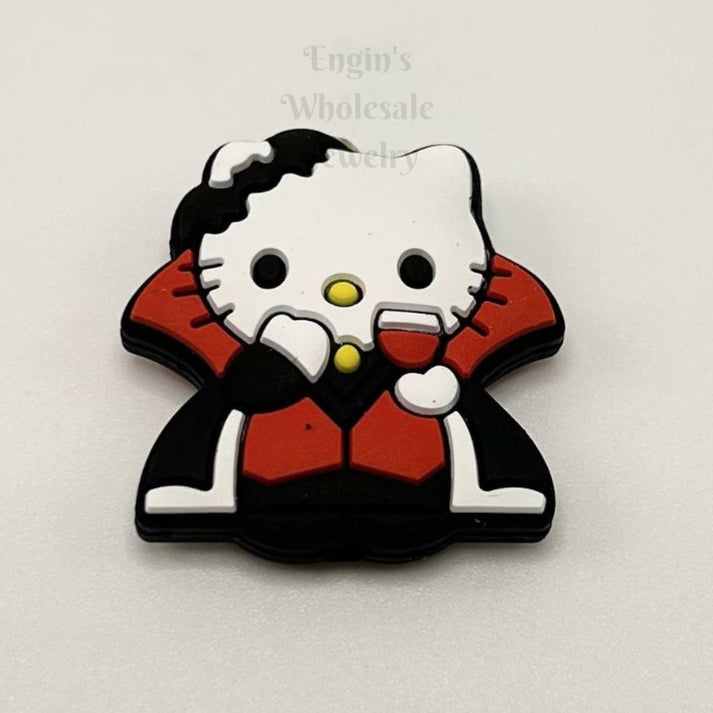 cute cat character Vampire Silicone Focal Beads – Beadable Bliss