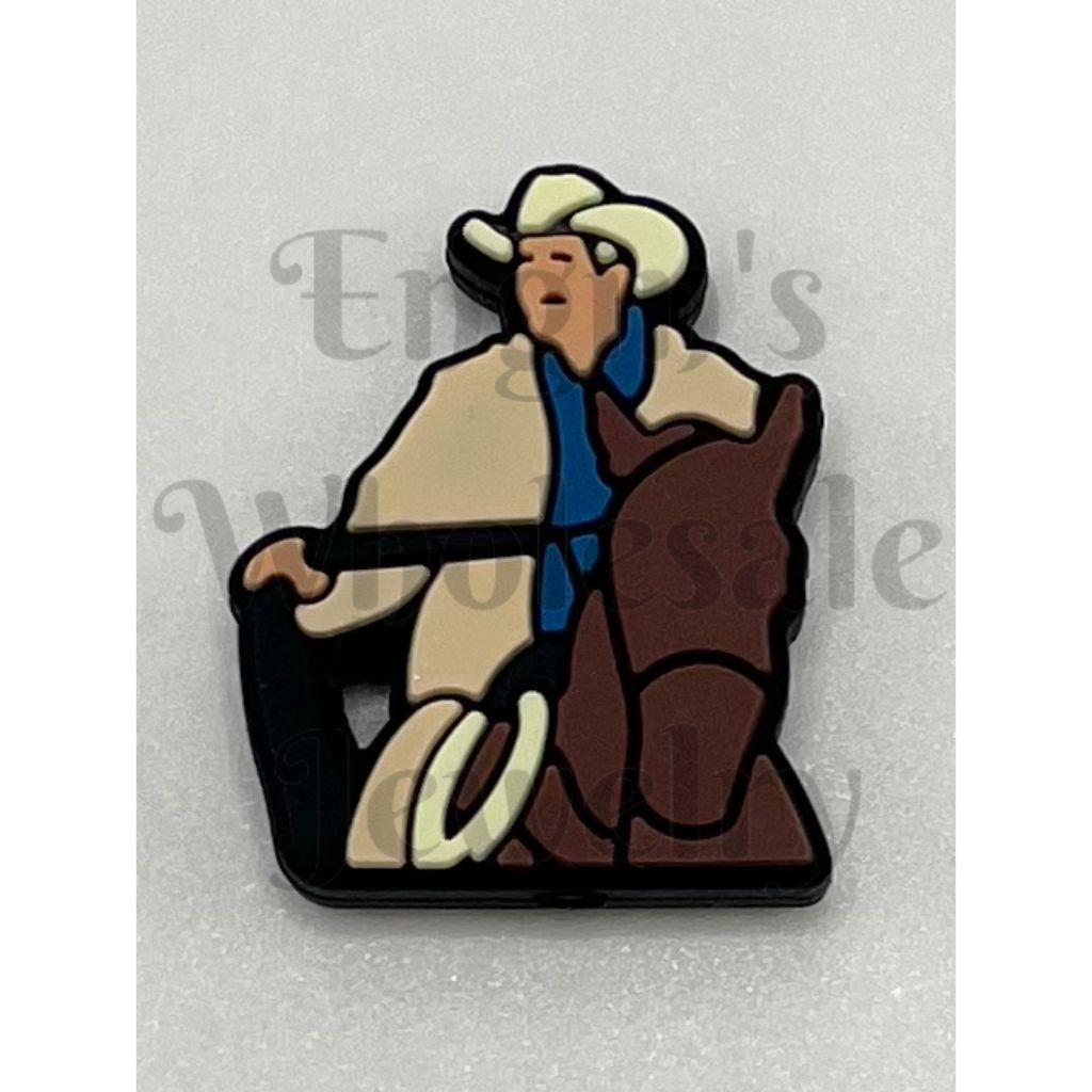 Cowboy Riding Horse Silicone Focal Beads – Beadable Bliss
