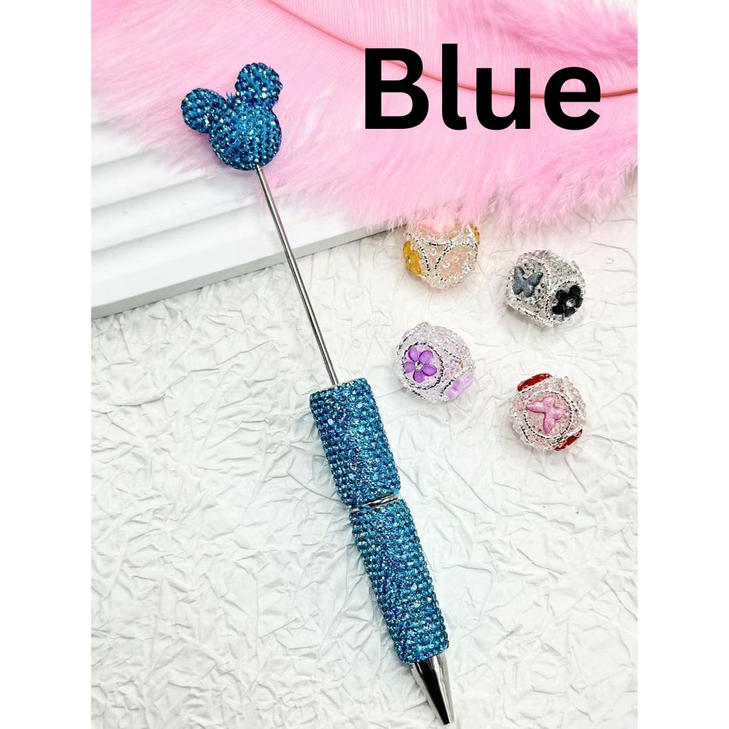 Beadable Pens with Clay Rhinestones Covered the Entire Pen with Mouse ...