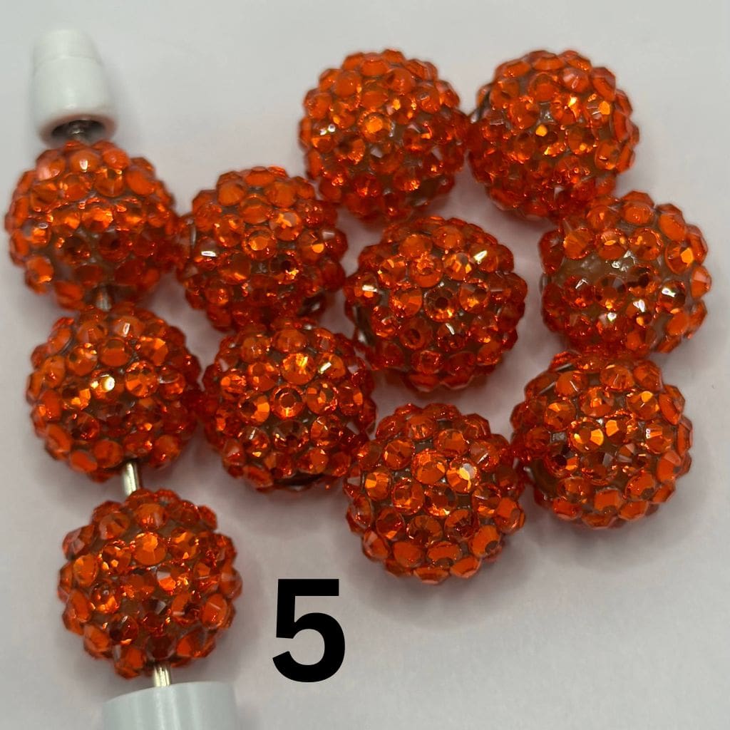 Crystal Rhinestone Beads Glossy Shiny Clear Acrylic Beads 16mm ...