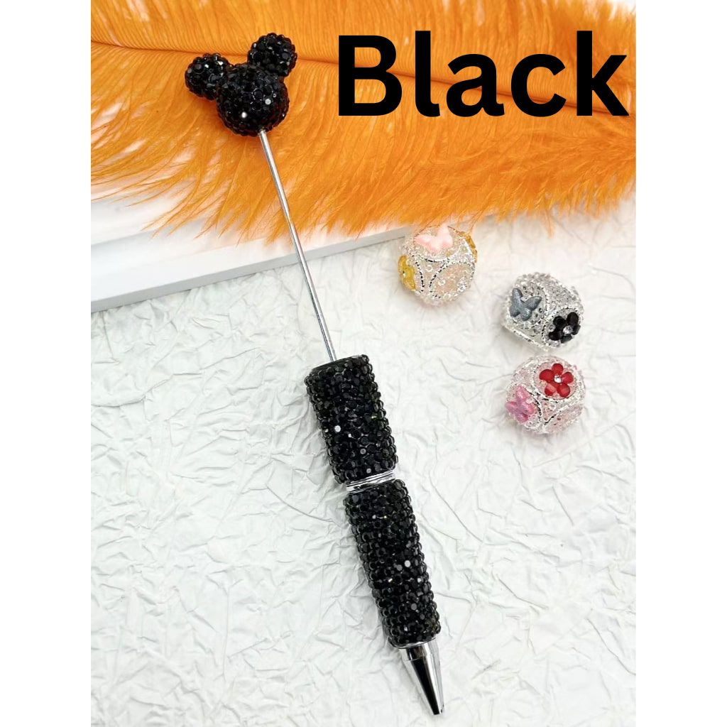 Beadable Pens with Clay Rhinestones Covered the Entire Pen with Mouse ...