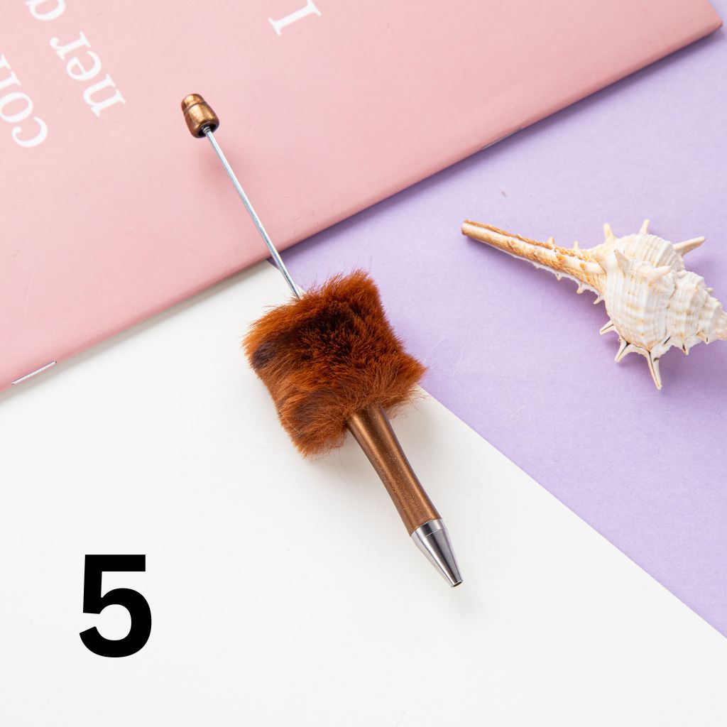 Small Pom Pom Animal Print Beadable Pens Small Pompom Pon Pon Beaded P ...
