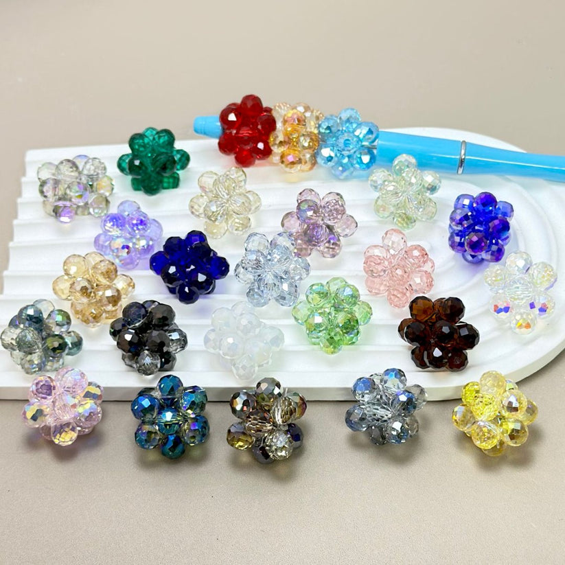 Bling Bling Colorful Water Drop Shape Rhinestones Knots Beads, Around ...