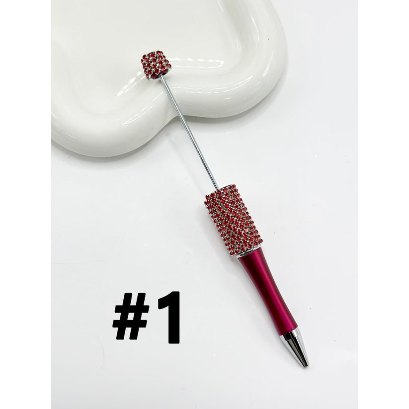 DIY Beadable Pen with Rhinestone Chain in Solid Colors – Beadable Bliss