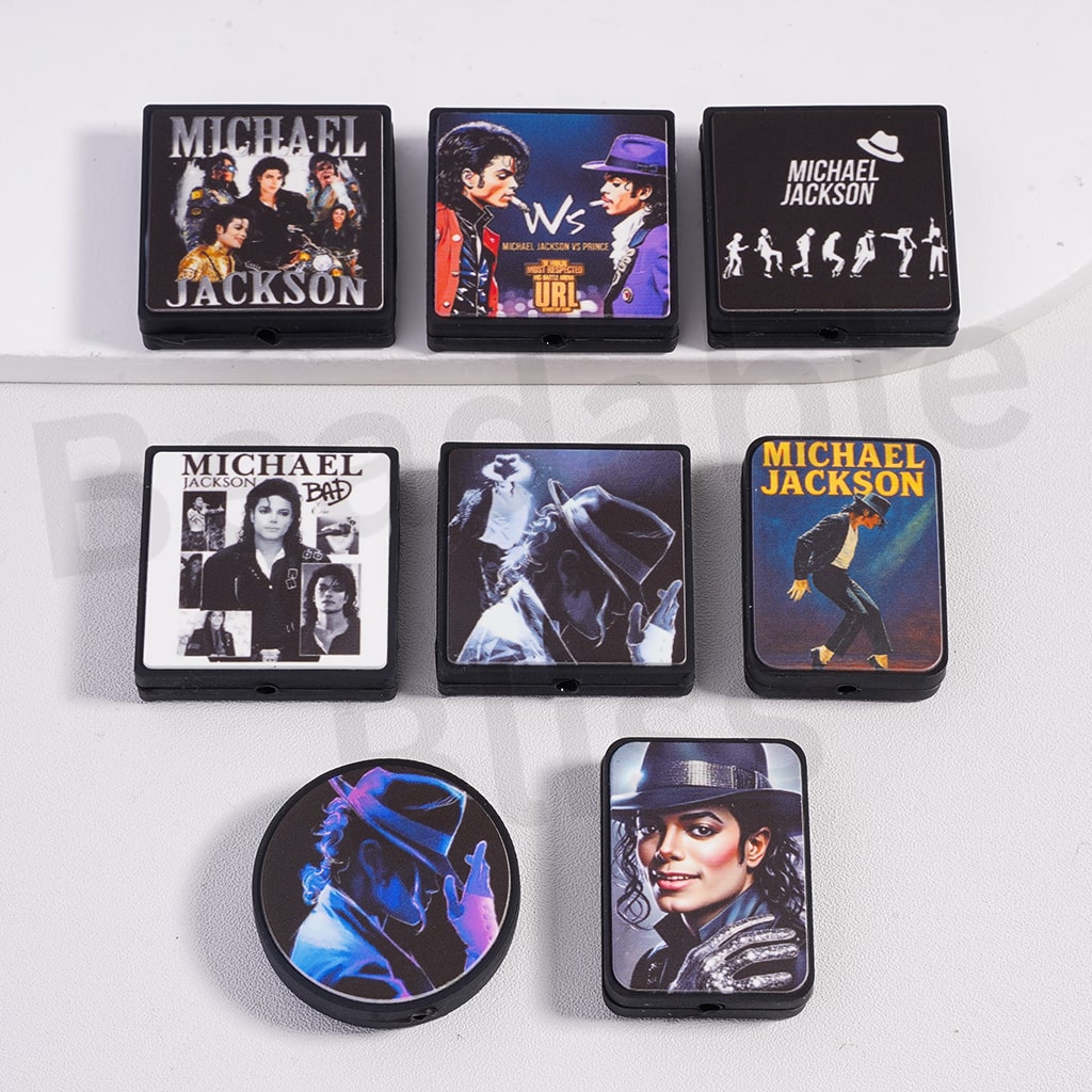 Silicone Focal Beads USA American Singer Series with Different Designs ...