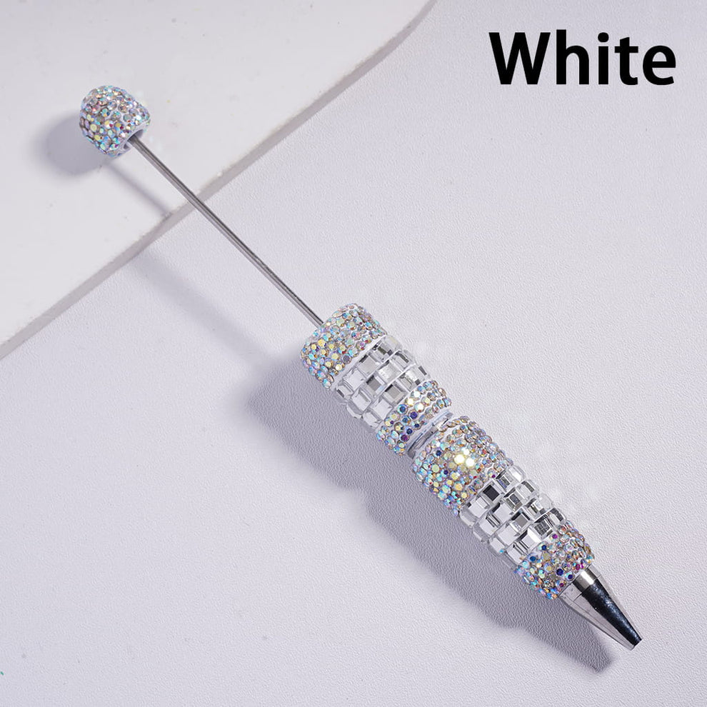 Beadable Clay Pens with Dazzling Square and AB Rhinestones Covered the ...