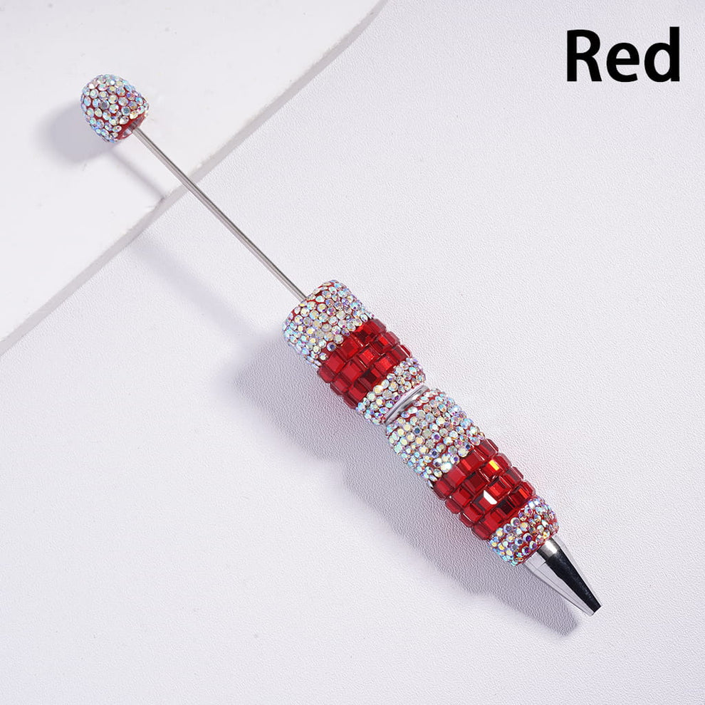 Beadable Clay Pens with Dazzling Square and AB Rhinestones Covered the ...