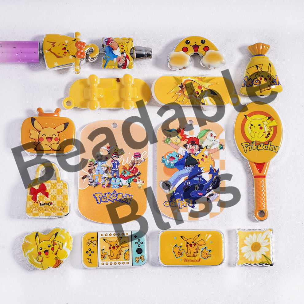 Acrylic Beads Pendant with Japanese Small Monster Yellow Series, Vario ...