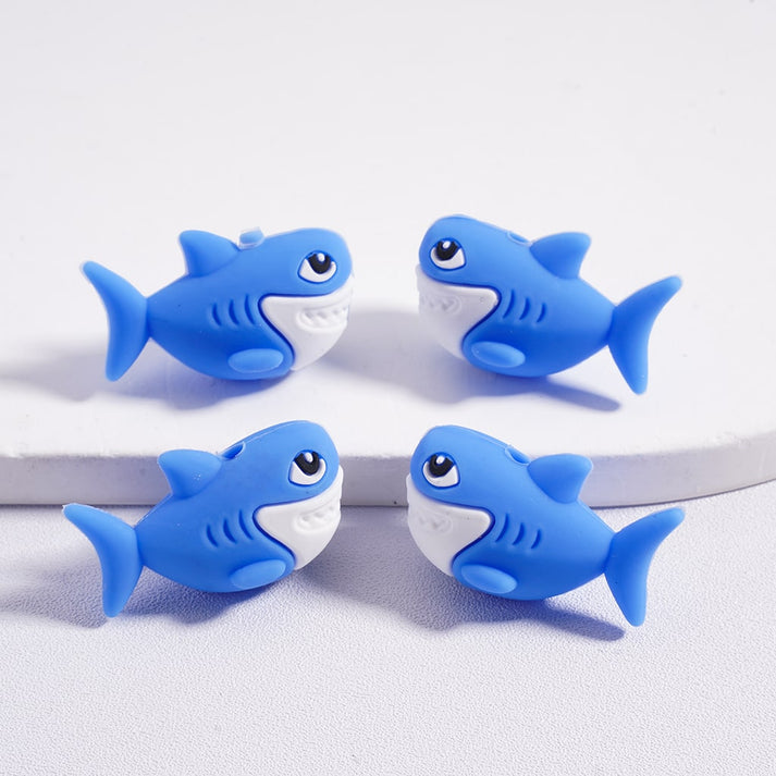 Silicone Focal Beads 3D Vivid Shark – Beadable Bliss
