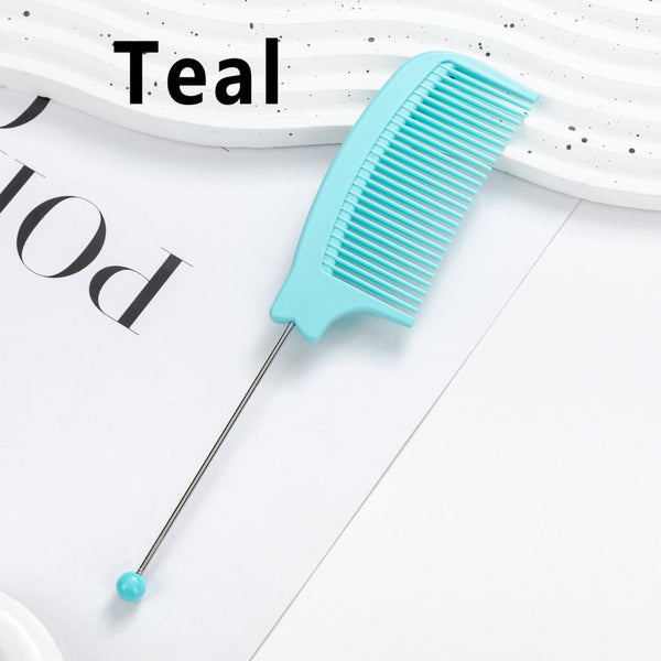 DIY Beadable Pointed-Tail Comb in Solid Color, 189MM Long – Beadable Bliss