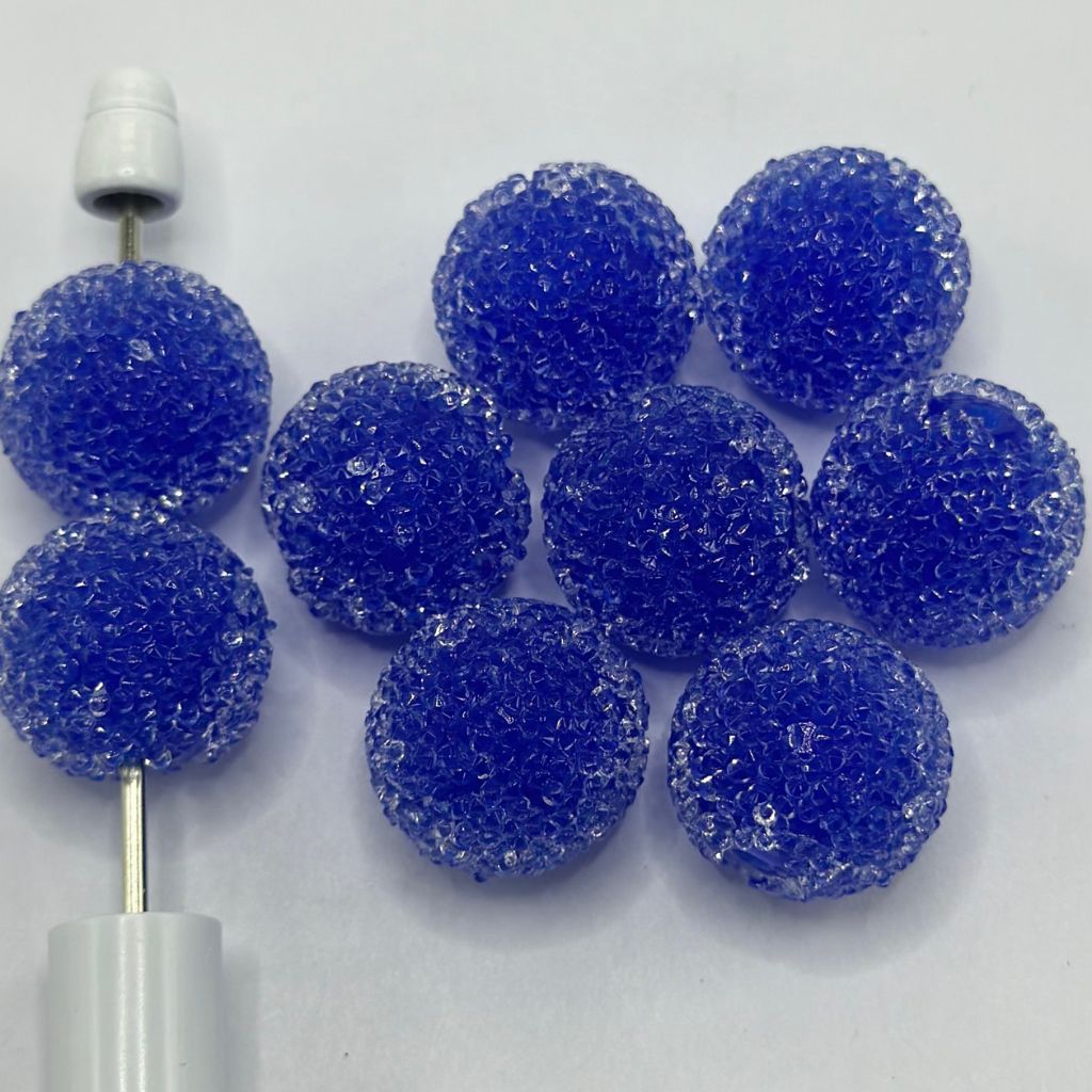 Hard Sugar Beads in Solid Colors Clear Rhinestones Candy Round 20mm ...