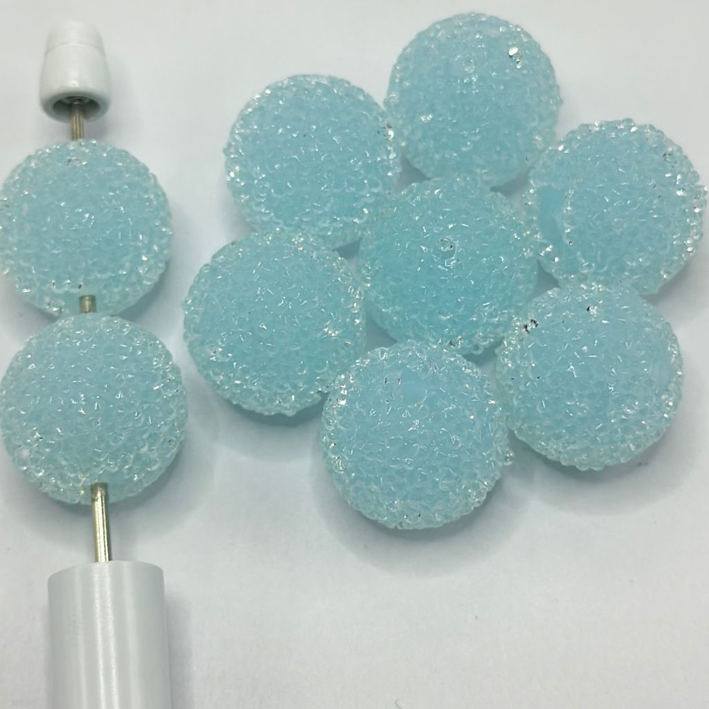 Hard Sugar Beads in Solid Colors Clear Rhinestones Candy Round 20mm ...