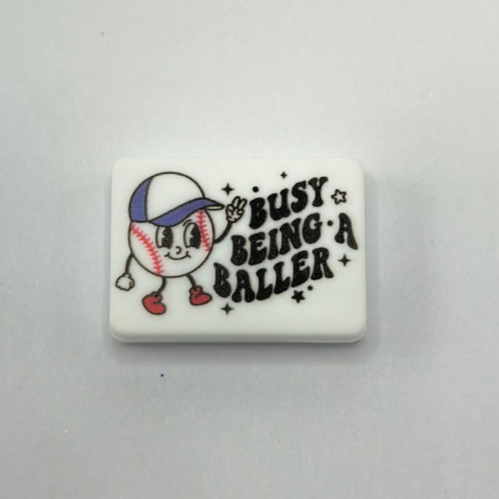 Busy Being a Baller Baseball Softball Silicone Focal Beads – Beadable Bliss