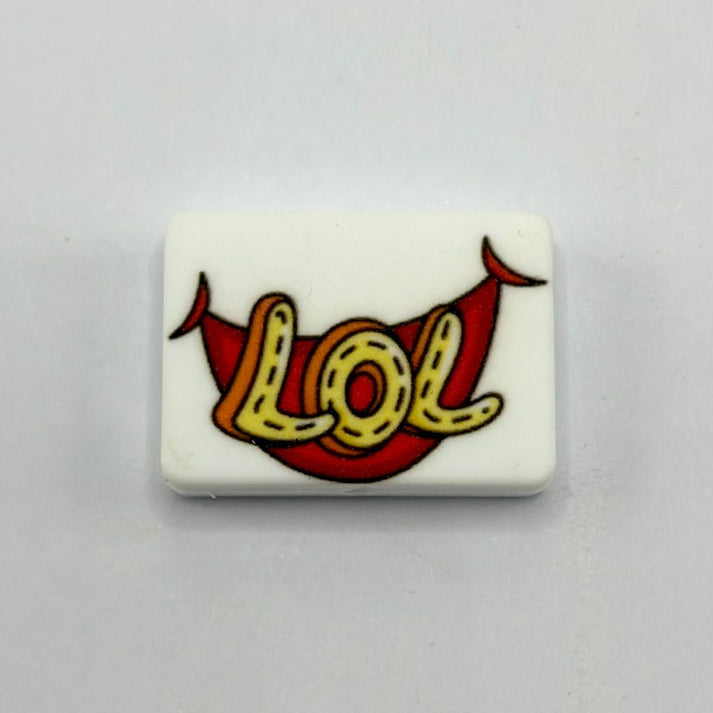 Humor Themed Playful Bead Featuring 'LOL' Laugh Silicone Focal Beads ...