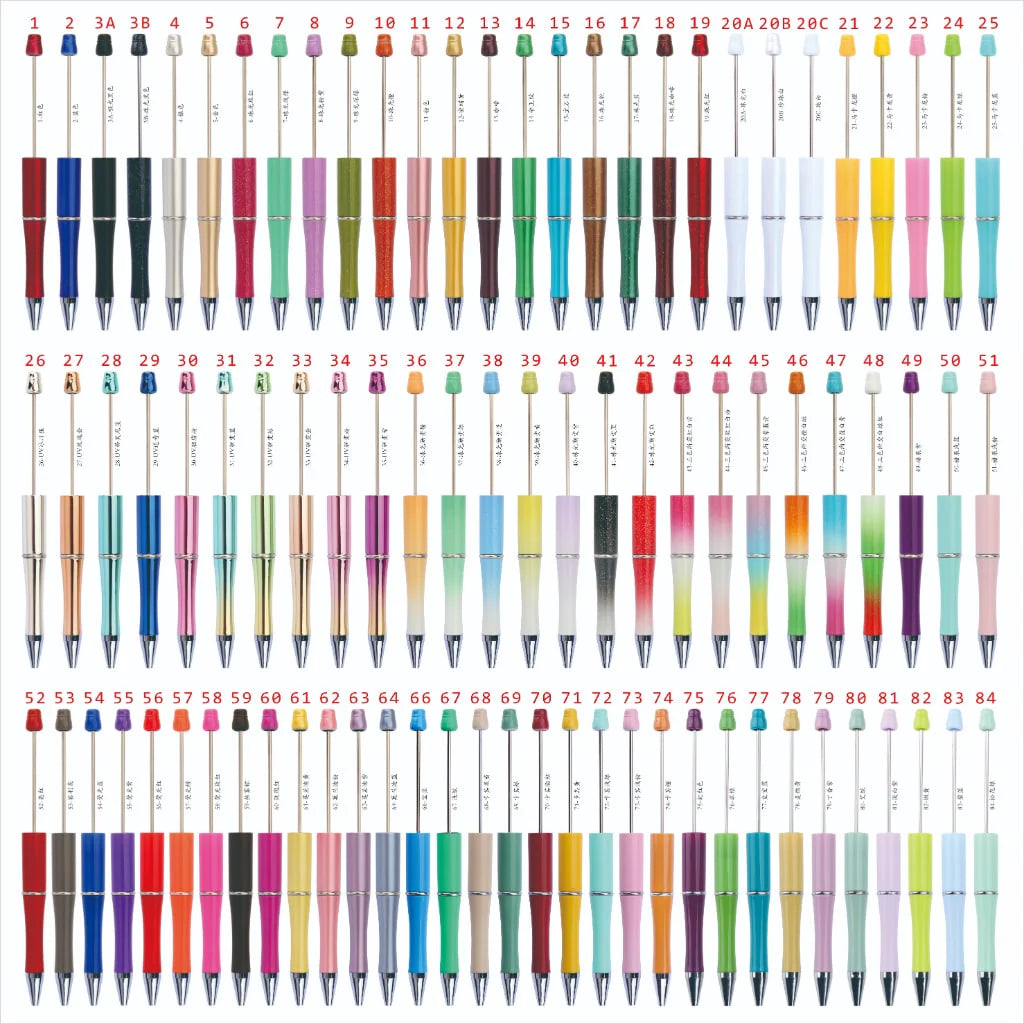 Plastic Beadable Pens | Beaded Pens in Solid, Ombre Gradient and Neon ...