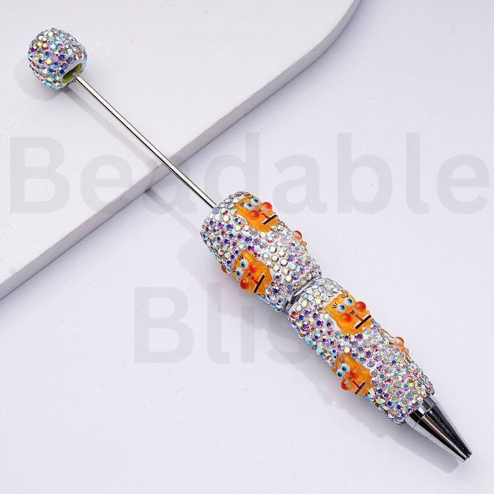 Cute BubbleTown Buddy Series Beadable Clay Pens with AB Rhinestones Co ...