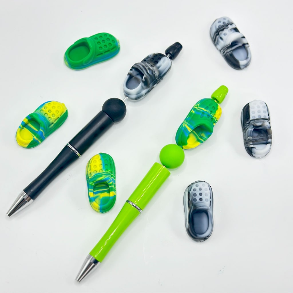 3D Mini Cute Slippers Sandals Croc Hole Shoes Silicone Focal Beads ...