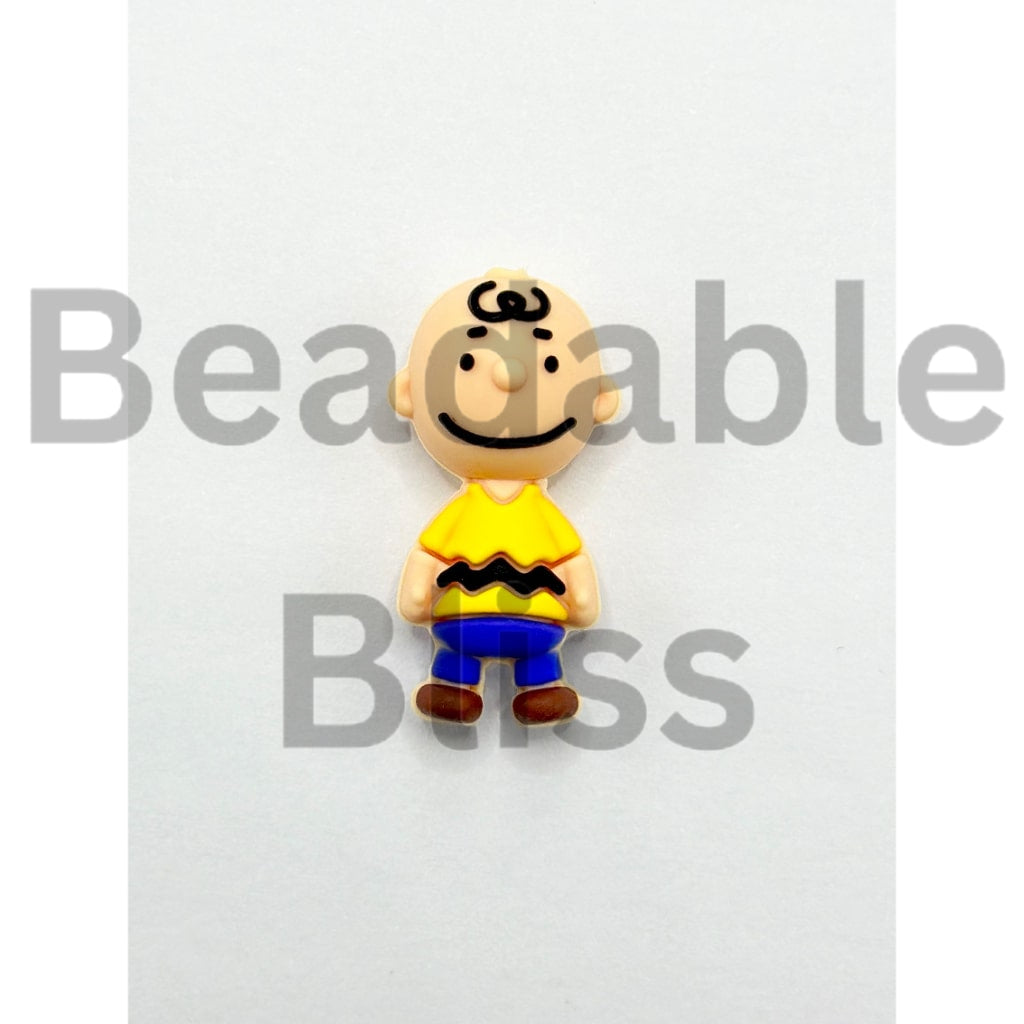 3D Little Boy Character Beagle Dog Owner Silicone Focal Beads ...