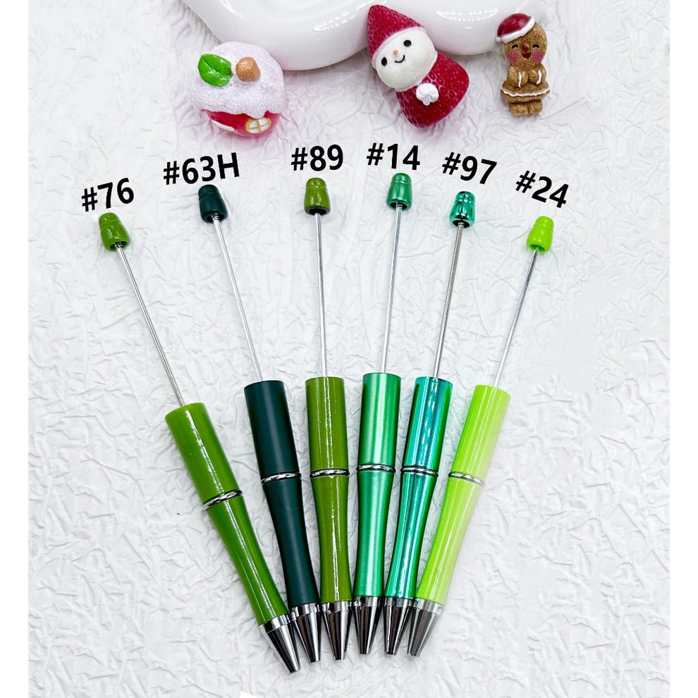 DIY Beadable Christmas Red & Green Color Plastic Pens – Beadable Bliss