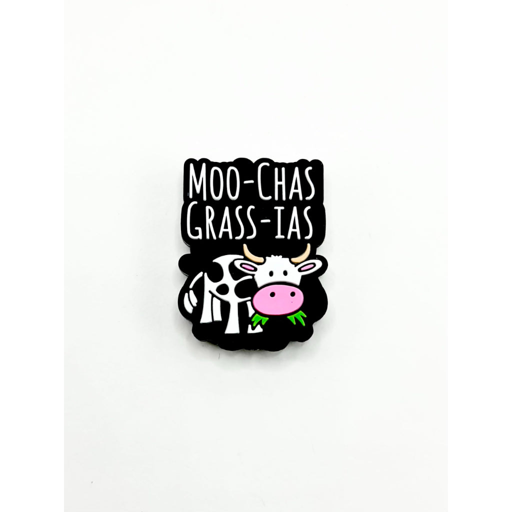 Moo-Chas Grass-Ias Cow Grazes Silicone Focal Beads – Beadable Bliss